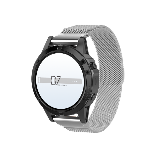 Silver Milanese Loop Garmin Fenix 6 / 7 / 8 (47MM) Band - OzStraps