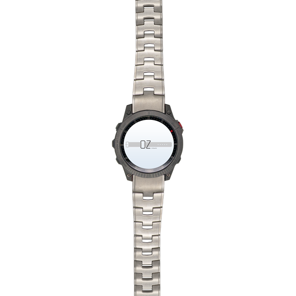 Silver Vented Titanium Garmin Fenix 6 / 7 / 8 (47MM) Band - OzStraps